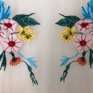 Zara | Tops | Zara Sheer Embroidered Pink Tee | Poshmark